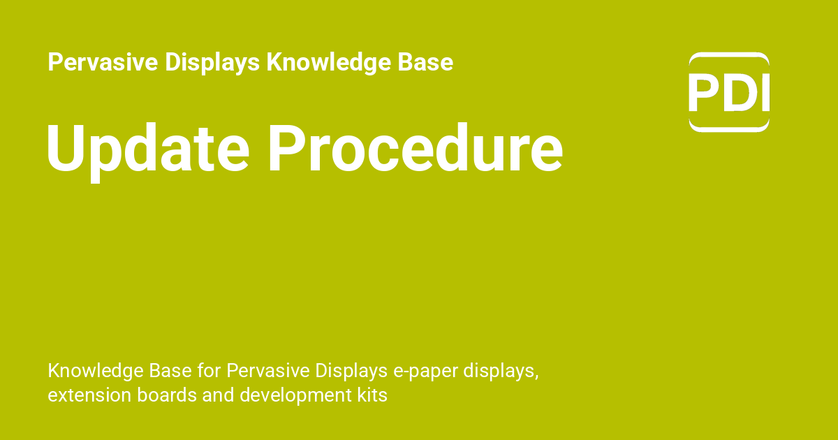 Update Procedure - Pervasive Displays Knowledge Base