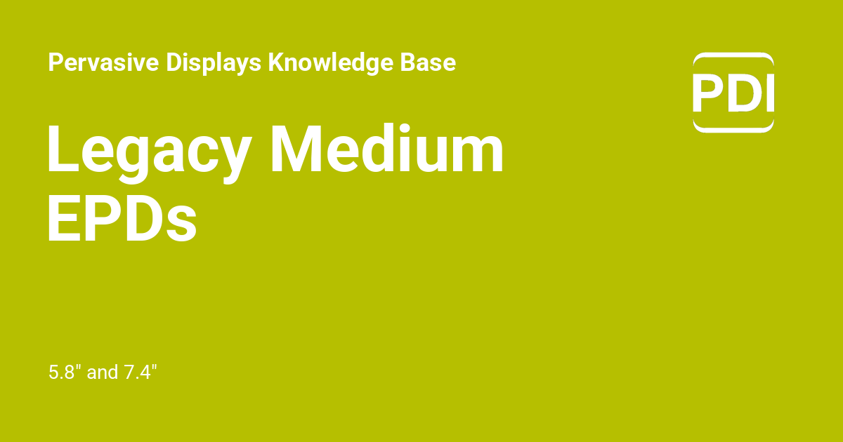 Legacy Medium EPDs - Pervasive Displays Knowledge Base