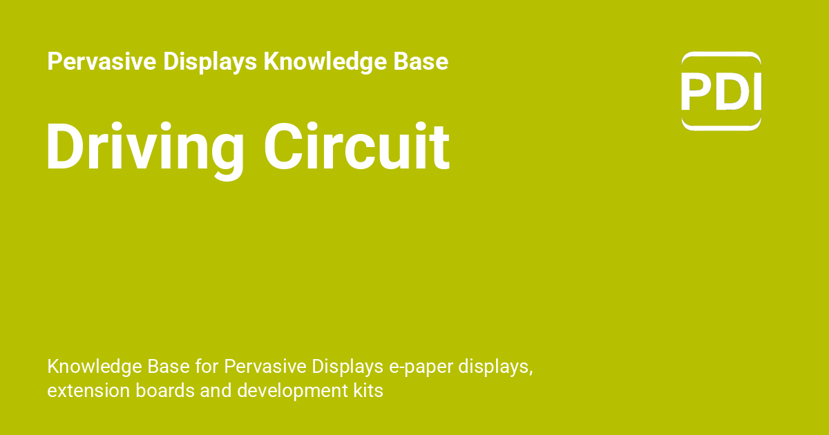 Driving Circuit - Pervasive Displays Knowledge Base