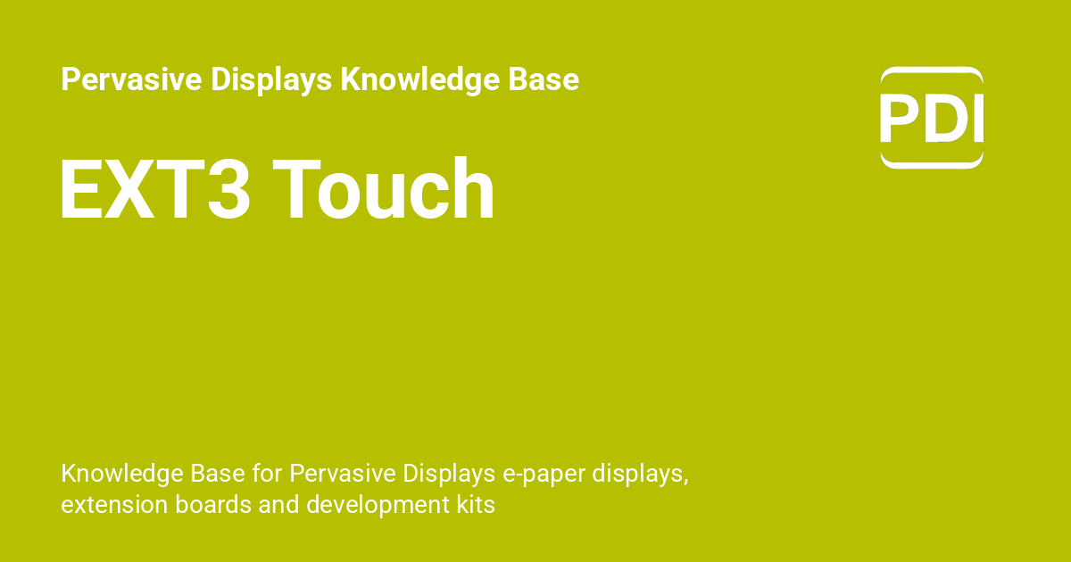 EXT3 Touch - Pervasive Displays Knowledge Base