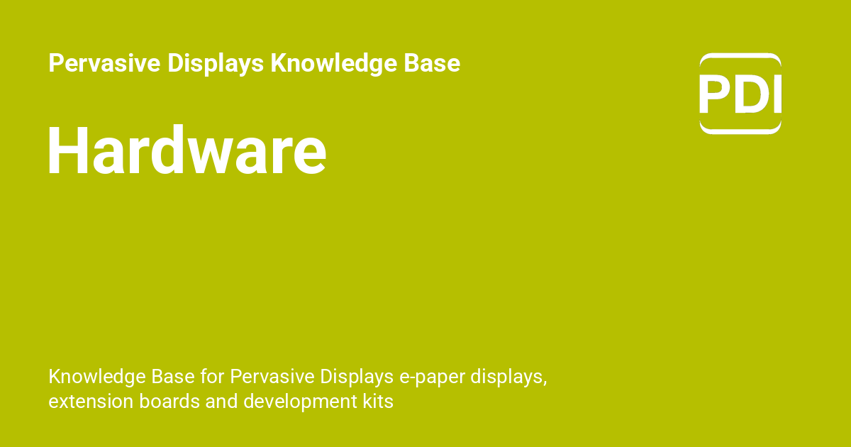 Hardware - Pervasive Displays Knowledge Base