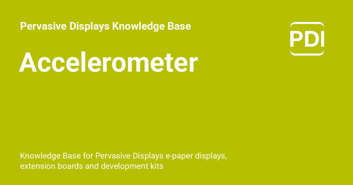 Accelerometer - Pervasive Displays Knowledge Base