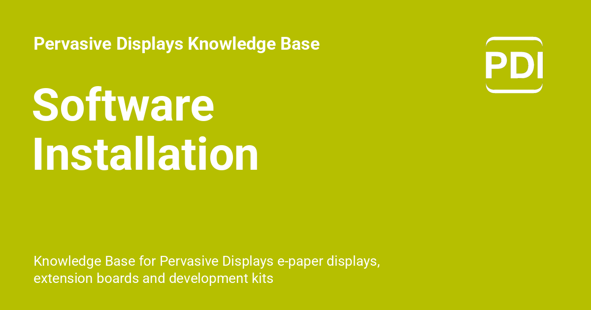 Software Installation - Pervasive Displays Knowledge Base