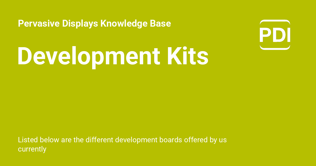 Development Kits - Pervasive Displays Knowledge Base