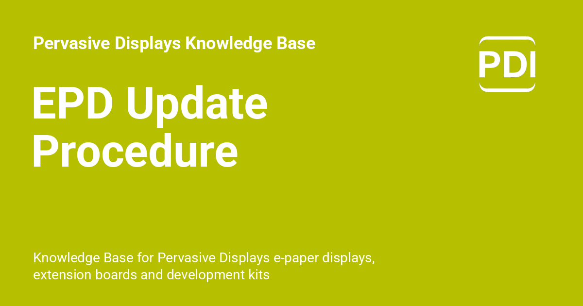 EPD Update Procedure - Pervasive Displays Knowledge Base