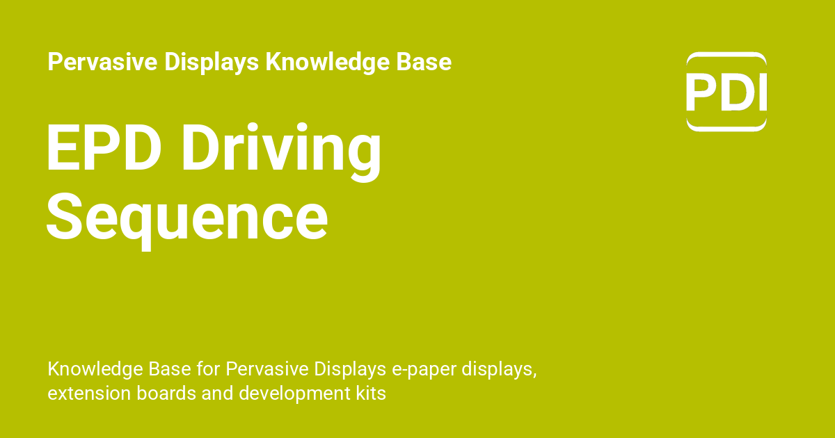 EPD Driving Sequence - Pervasive Displays Knowledge Base