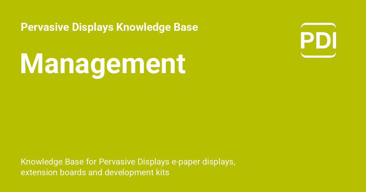 Management - Pervasive Displays Knowledge Base