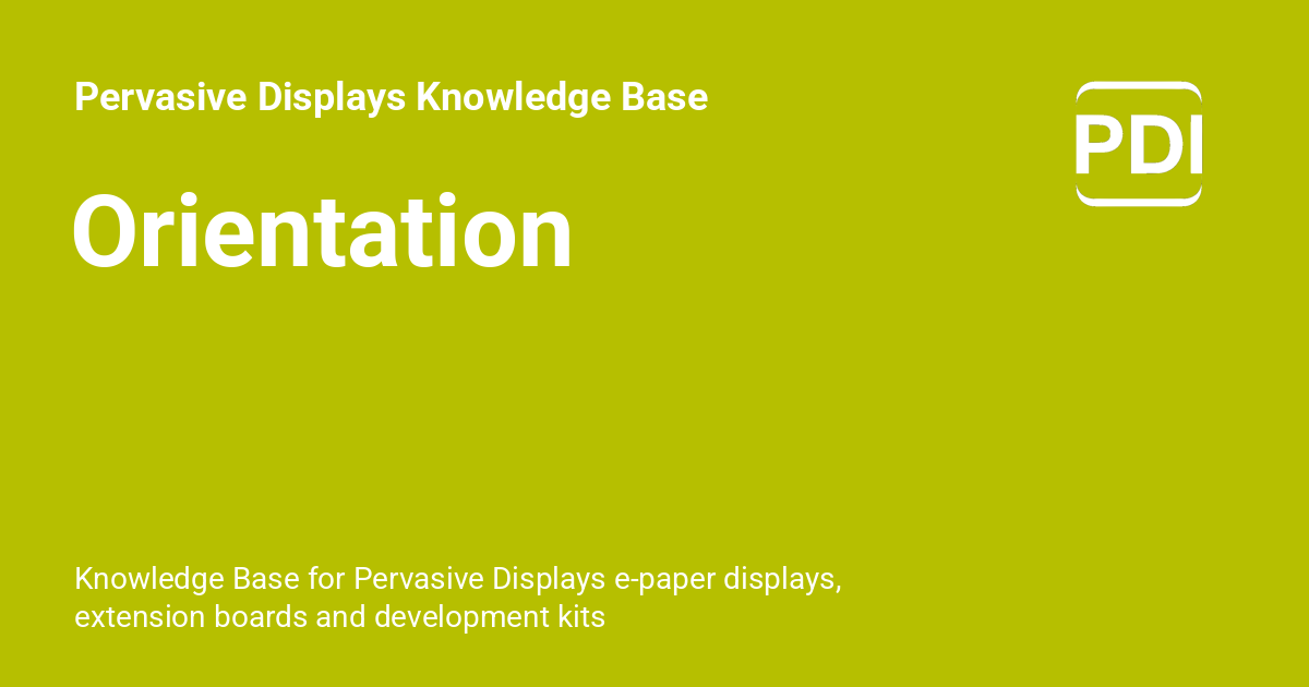 Orientation - Pervasive Displays Knowledge Base