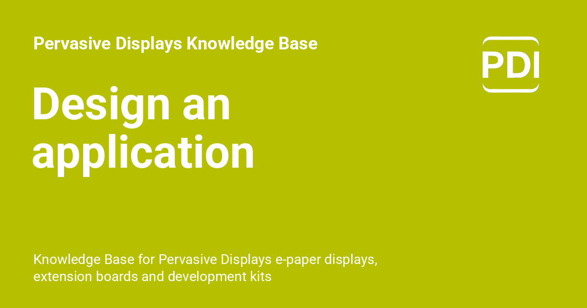 Design an application - Pervasive Displays Knowledge Base