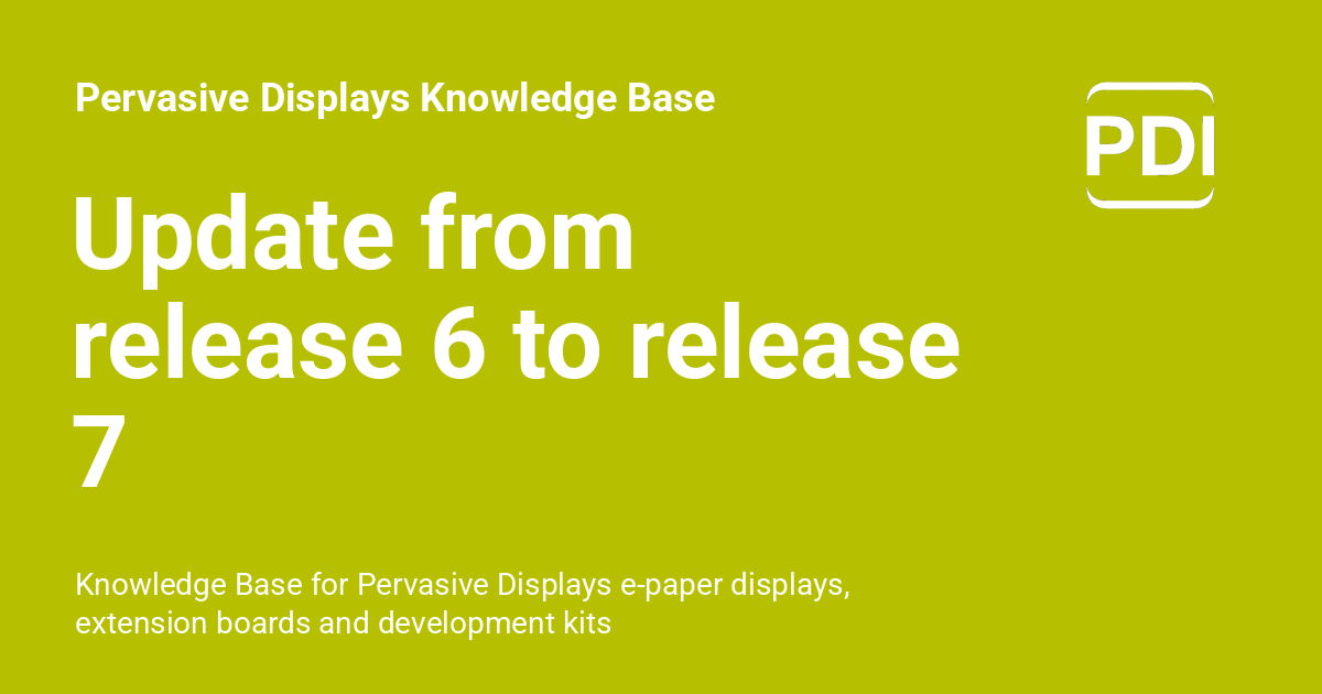 Update from release 6 to release 7 - Pervasive Displays Knowledge Base