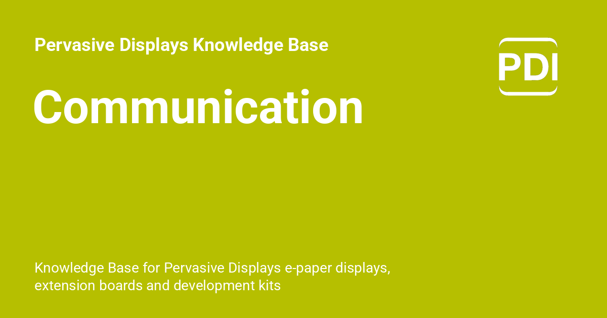 Communication - Pervasive Displays Knowledge Base