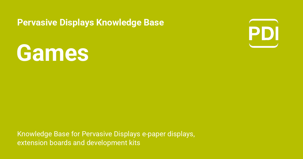 Games - Pervasive Displays Knowledge Base