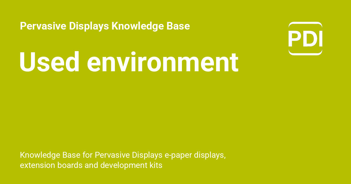 Used environment - Pervasive Displays Knowledge Base