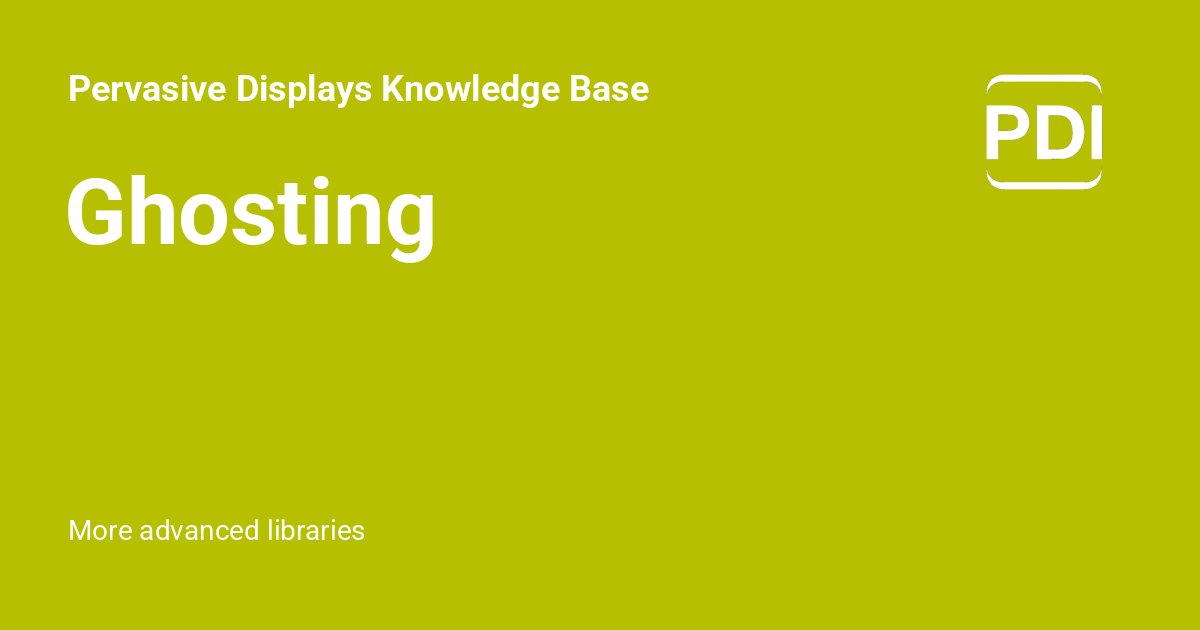 Ghosting - Pervasive Displays Knowledge Base